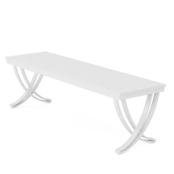 78.74" Extra Long Double Computer Desk with Unique Metal Legs for Home ...