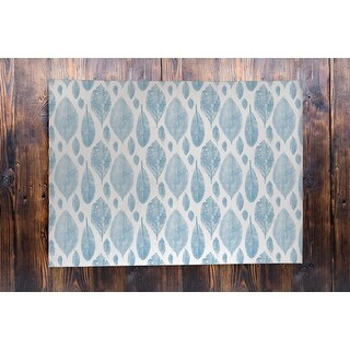 LEAF LITTER LIGHT BLUE Outdoor Mat By Becky Bailey - Bed Bath & Beyond ...
