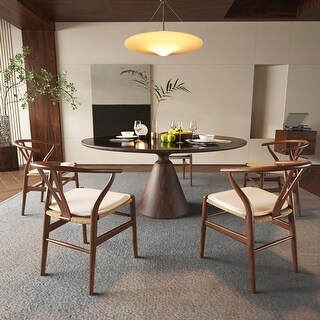 2pc Dinner Chairs Weave Dining Chair Wood Armchair Grandpa Chair - Bed ...