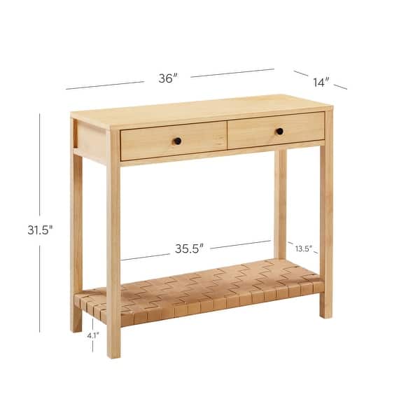 Evelyn Modern Farmhouse Wood Console Table, Warm Pine Entryway Table with Storage - Bed Bath ...