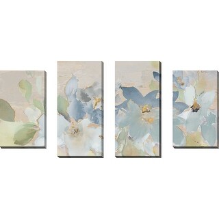 "Muted Spring Giverny" Print on Canvas Set of 4 - Bed Bath & Beyond ...