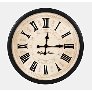 Wayland Jackson Engraved Solid Wood Cream 30-inch Clock by Jofran - Bed ...