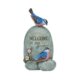Transpac Resin 9.75 in. Spring Bird On Garden Decor - Bed Bath & Beyond ...