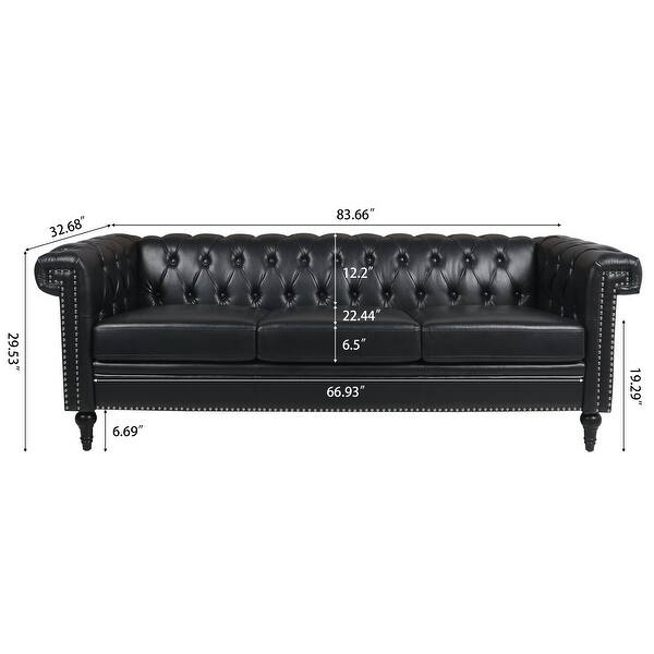 83.66 Inch Sofa 3 seater Modern Sofa Removable Cushion Couch for Living ...