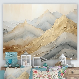 Designart "Alpine Mountain Harmony" Landscape Mountains Wall Art - Bed ...