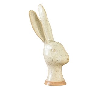 10 Inch Ceramic Hare Head Figurine, Small, White - Bed Bath & Beyond ...