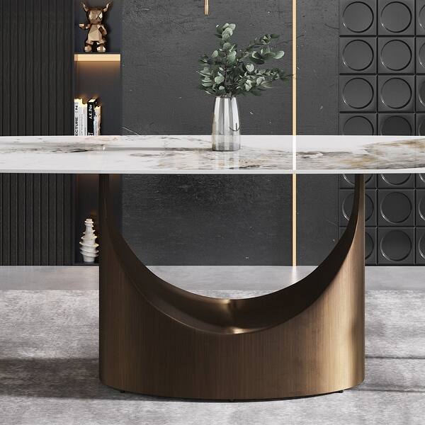 71'' Modern Rectangular Sintered Stone Dining Table for 8 - On Sale ...