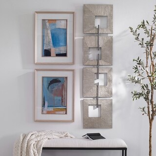 Linked Metal Wall Decor - 60.75" - Champagne Gold Finish - Bed Bath ...