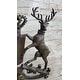 Two Stags Coat Of Arms Bronze Metal Wall Plaque Original Handmade ...