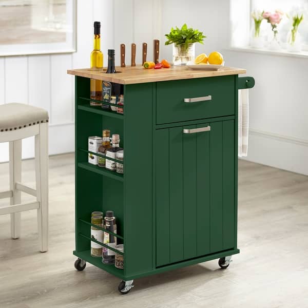 Simple Living Lima Rolling Kitchen Cart - On Sale - Bed Bath & Beyond ...