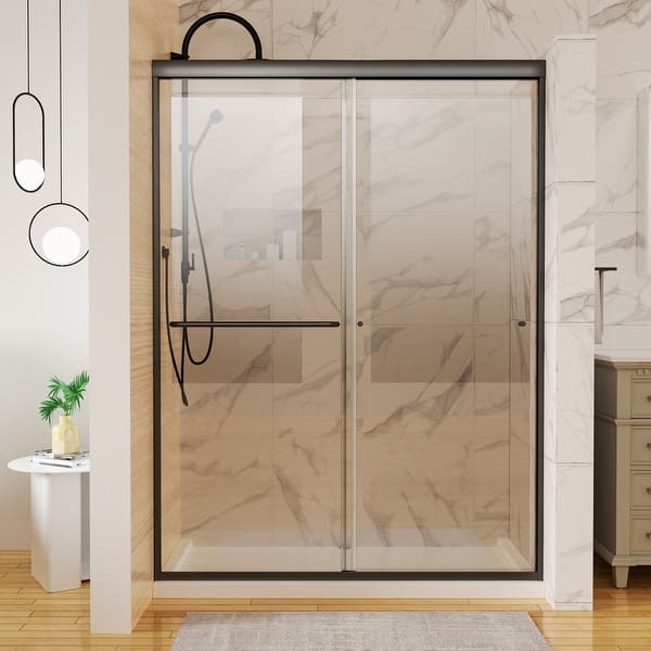 54undefinedx 72undefined Glass Semi Frameless Double Sliding Shower Tub