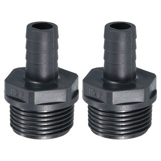 2Pcs UPVC Barb Hose Fitting G1 Male Thread Pipe Connector Adapter ...