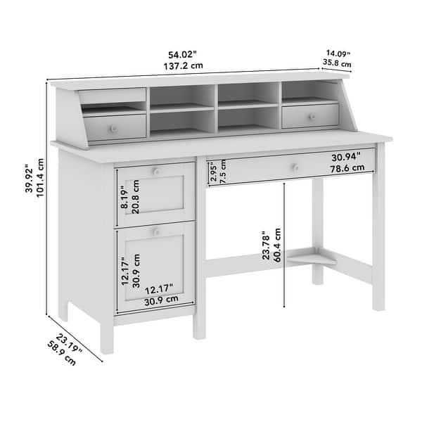Mayfield 54W Computer Desk with Desktop Organizer by Bush Furniture ...