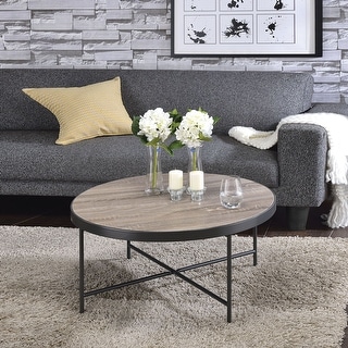 Topcraft Weathered Metal Coffee Table with Storage - Bed Bath & Beyond ...