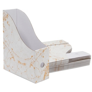 Marble Magazine Holders, Cardboard File Organizer Boxes (9.75 x 12.25 x ...