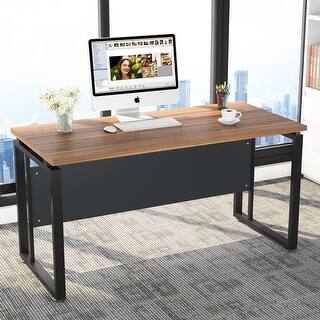 55 inches Computer Desk, Home Office Desk Writing Table for Workstation ...