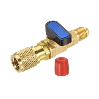 Ball Charging Valve 1/4 SAE Male Female Thread Adapter Shut-off Flow ...
