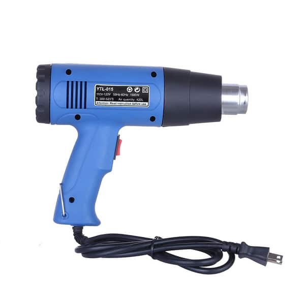 1500W Heat Gun Hot Air Wind Blower Dual Temperature + 4 Nozzles Power ...