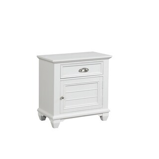 New Classic Furniture Brenton White 1-Drawer Nightstand - Bed Bath ...