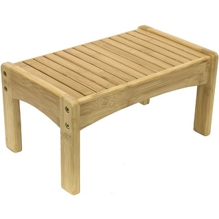 Sorbus Small Bamboo Stool - Foot Rest for adults & Kids - Bed Bath ...