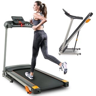 Electric Treadmill with LCD Display Bluetooth Music and Heart Rate ...