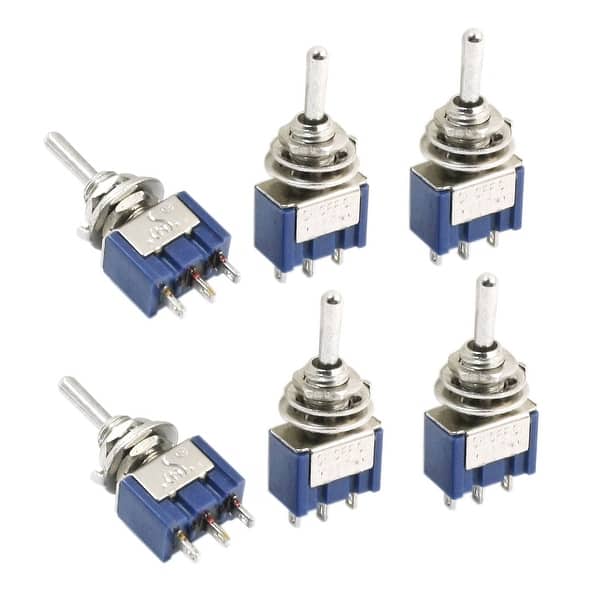 6Pcs 3 Position SPDT Locking Actuator Panel Mount Toggle Switch 6A ...