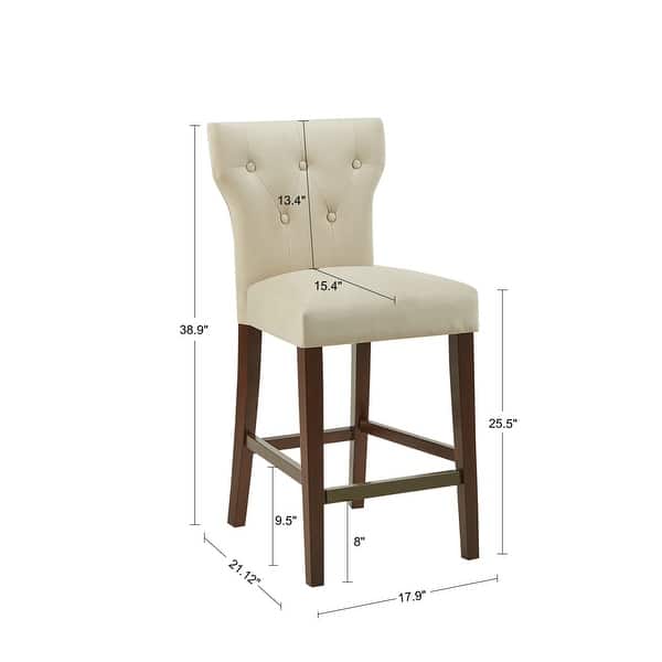 Avila Tufted Back Counter Stool with Cushioned Seat - Bed Bath & Beyond ...