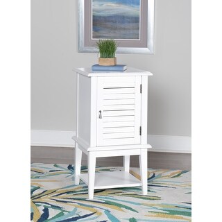 Linon Penelope White Shutter Door Table - Bed Bath & Beyond - 9384659