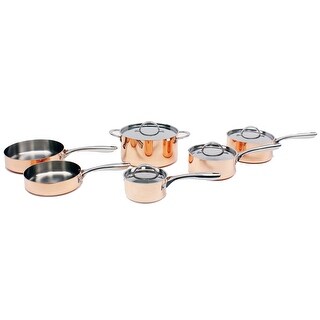 BergHOFF Vintage 10pc Tri-Ply Copper Cookware Set with Lids, Polished - Bed Bath & Beyond - 30502569