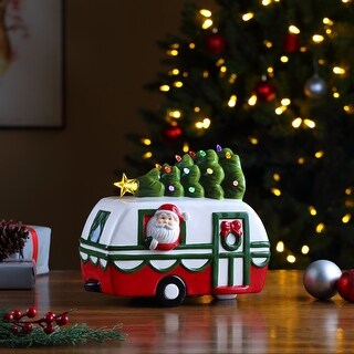 10" Nostalgic Ceramic Santa Camper - Bed Bath & Beyond - 39047314