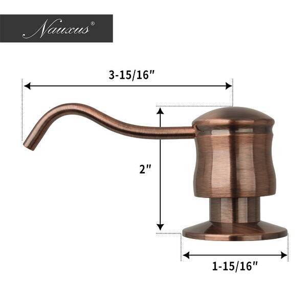 Built in Copper Soap Dispenser Refill from Top with 17 OZ Bottle - 3 ...