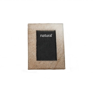 Natural Cowhide Front, Canvas Backing Hanging & Tabletop Picture Frame ...