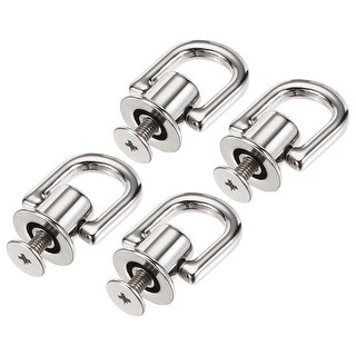 12x10mm Ball Post Head Button Studs with D Ring for DIY Silver Tone ...