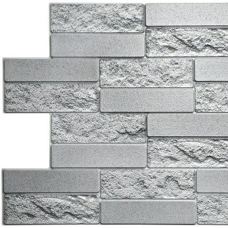 Dundee Deco Grey Cement Brick PVC 3D Wall Panels, Decorative Wall ...