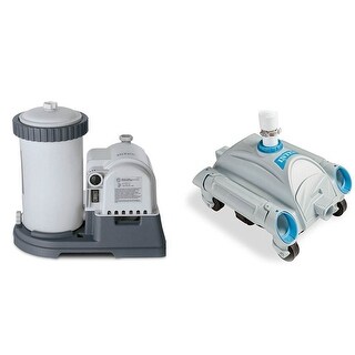 INTEX 2500 GPH Filter Cartridge Pump with Timer and Above Ground Pool ...