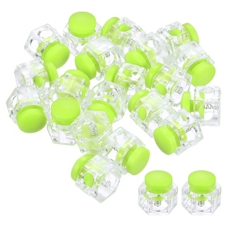Cord Locks, 50 Pack Hexagonal Spring Toggle Stopper, Clear Bright Green ...