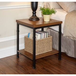 Carbon Loft Industrial Veneer Julia End Table - Bed Bath & Beyond ...