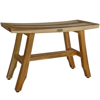 EcoDecors 28-Inch, Teak Shower Bench, Wooden Bench, Bathroom Bench ...