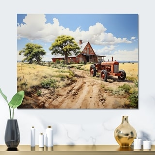 Designart "Barns Rustic Charm VIII" Farmhouse Metal Wall Art Living ...