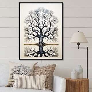 Designart "Tree Sublime Symmetry" Landscape Trees Framed Canvas Wall ...