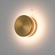 4.7" 1-Light Minimalist Circle Round Brass Integrated LED Wall Sconce ...