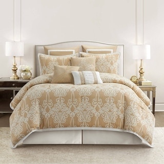 Nanshing Dalina 9 Piece Transitional Scroll Comforter Set - Bed Bath ...