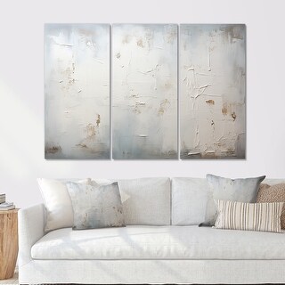 Designart "Abstract Empty Canvas Horizon" Minimalism Canvas Set of 3 ...