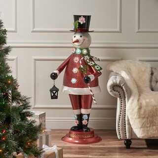 Metal Santa Decoration with LED Light Christmas Ornament - Bed Bath ...