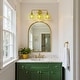 22" Modern Bathroom Vanity Light with Green Glass Shades - Bed Bath ...