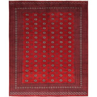 Shahbanu Rugs Rich Red Mori Bokara with Geometric Medallions Design ...