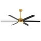 65 Inch Gold Large LED Ceiling Fan with Light and Remote(6-Blade) - Bed Bath & Beyond - 38932700