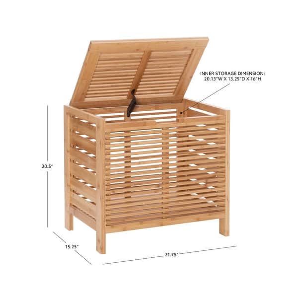 Bracken Natural Bamboo Laundry Hamper - Bed Bath & Beyond - 17982305