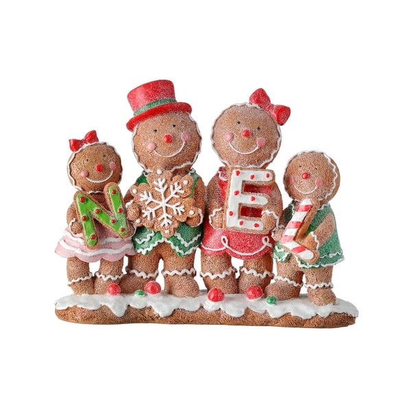 7.5" Resin "Noel" Gingerbread Family - Bed Bath & Beyond - 38248300