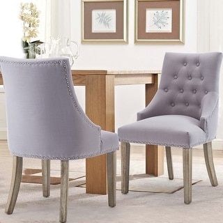 Mid-century Modern Dining chairs Button Tufted Accent Chairs with ...